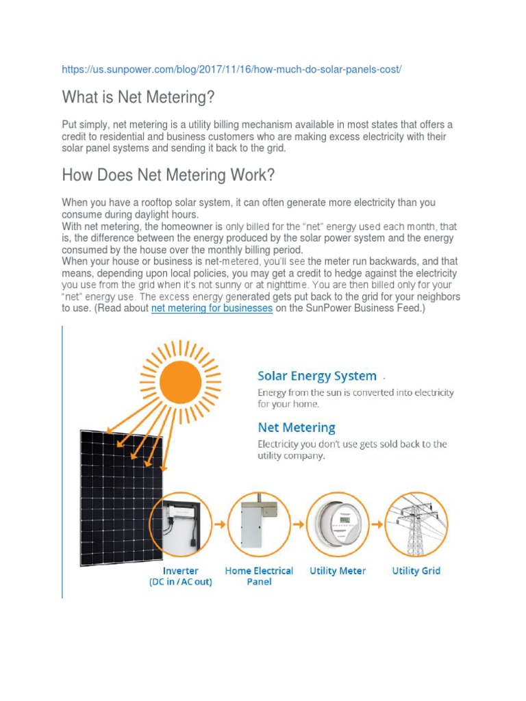 What Is Net Metering How Does Net Metering Work | PDF