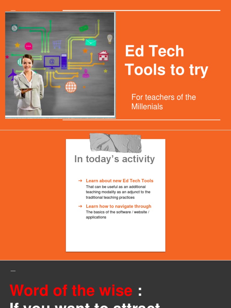 ED TECH Tools To Try | Download Free PDF | Millennials | Simulation