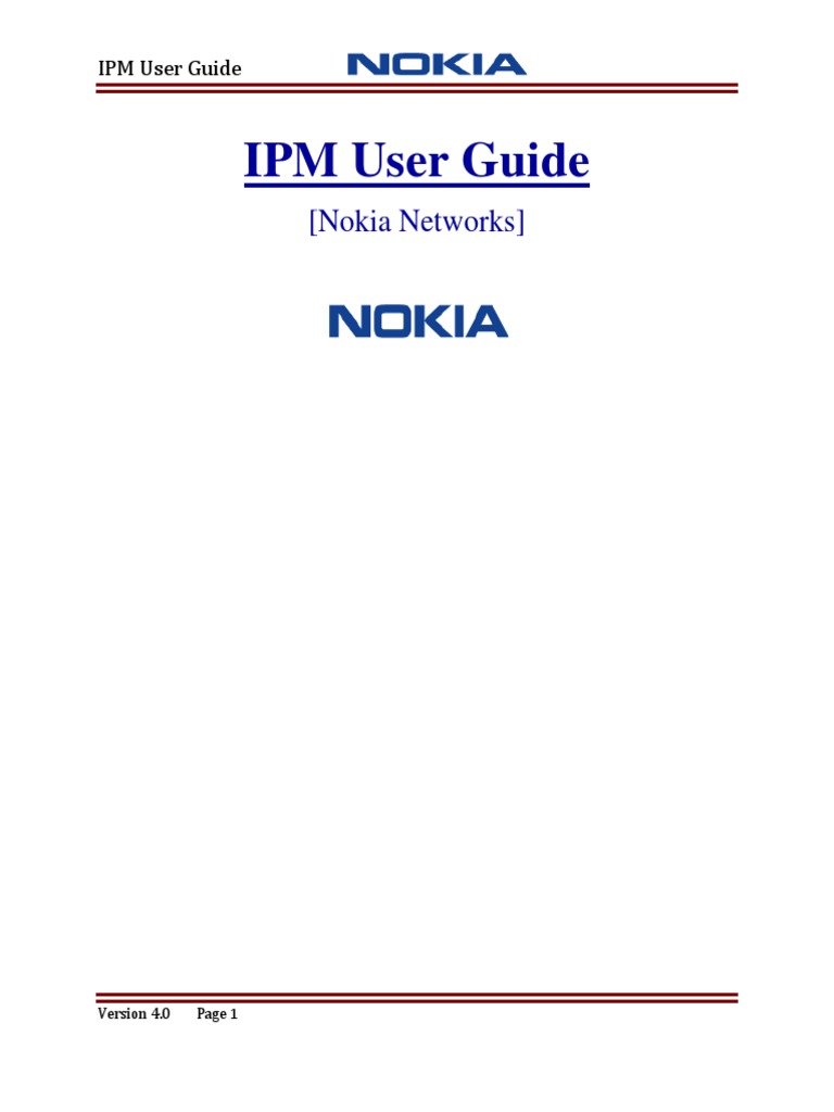 IPM Guide for Nokia Networks Users | PDF | Invoice | System Software