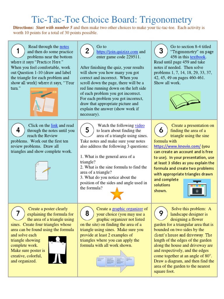 Tic Tac Toe | PDF | Triangle | Area