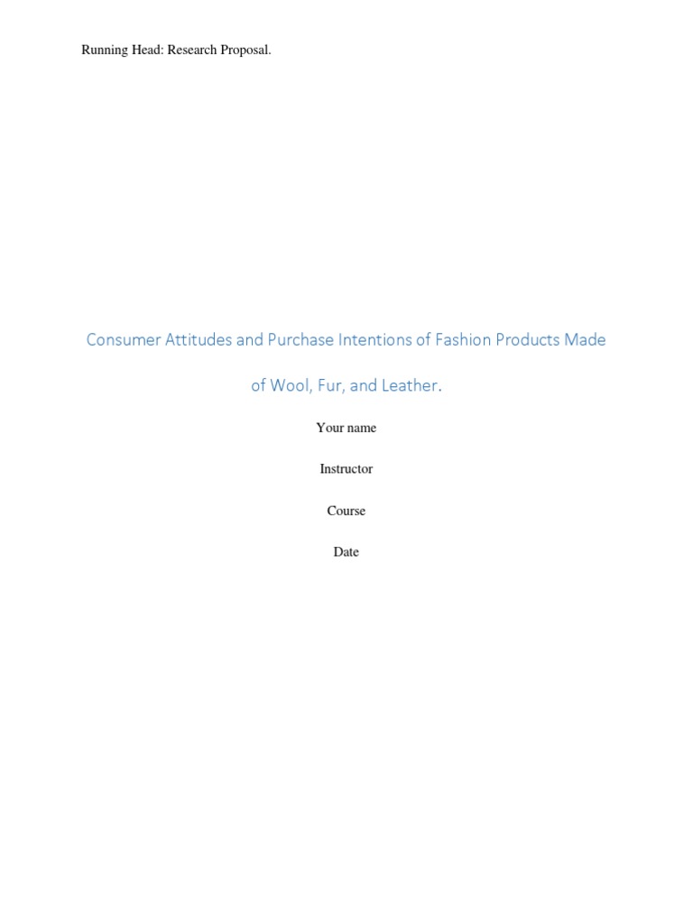 Consumer Attitudes and Purchase Intentions of Fashion Products Made of ...