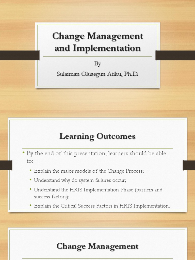 Change Management and Implementation | PDF | Change Management | Computing