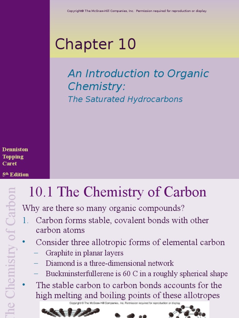 An Introduction To Organic Chemistry:: The Saturated Hydrocarbons | PDF ...
