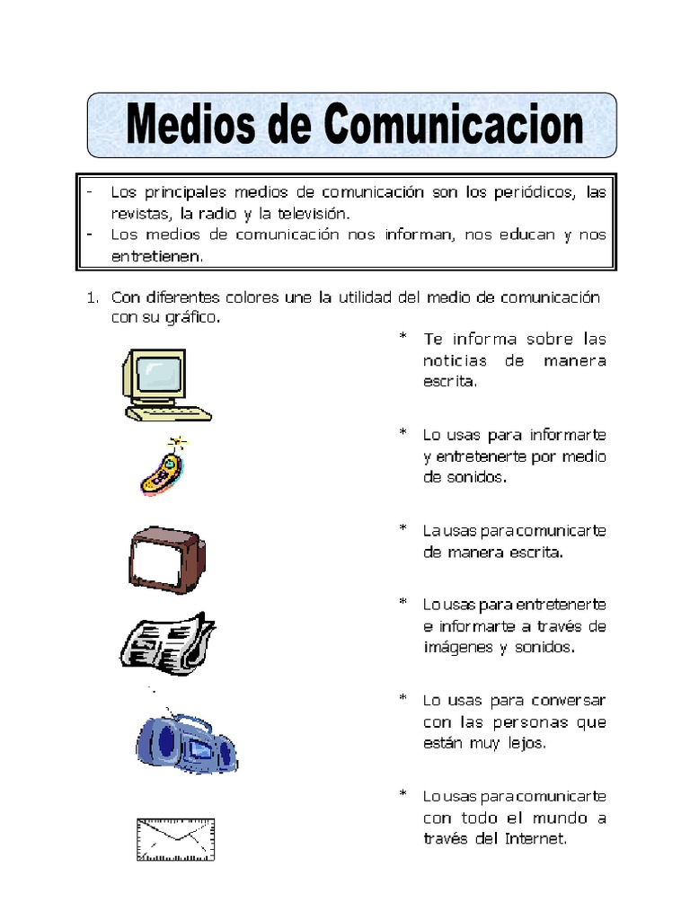 Medios de Comunicacion Fichas | PDF