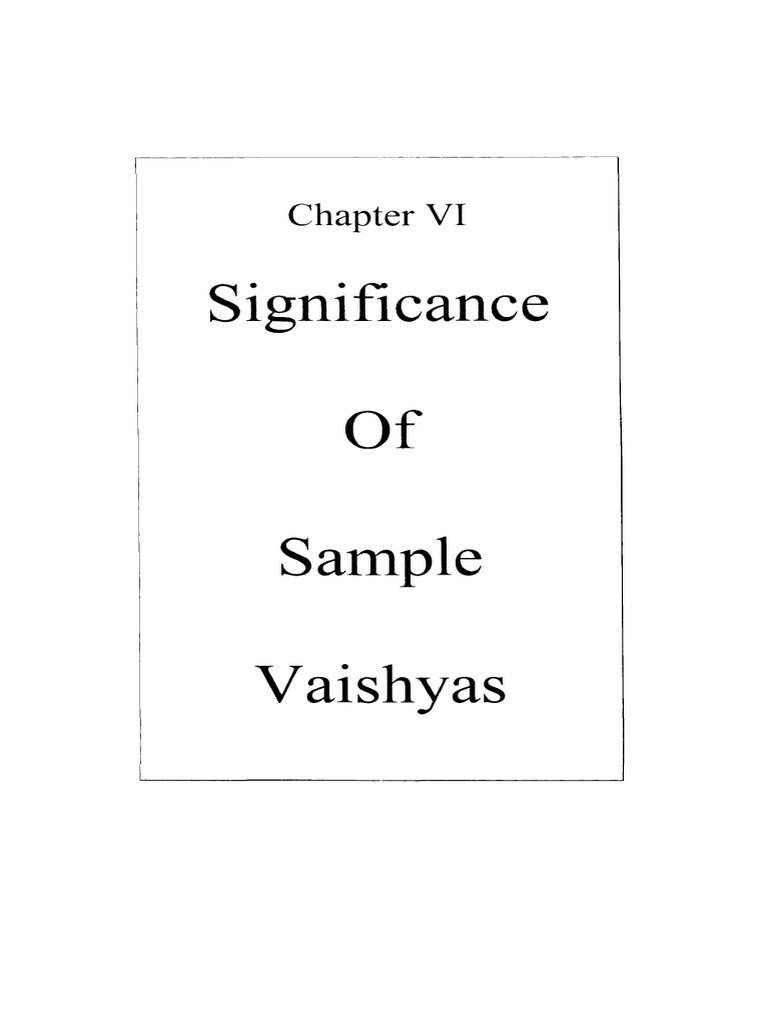 Significance of Sample: Vaishyas | PDF | Sikhism | Religion And Belief