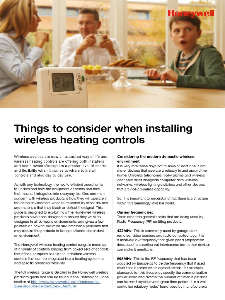 Installing Wireless Heating Controls | PDF | Wireless | Thermostat