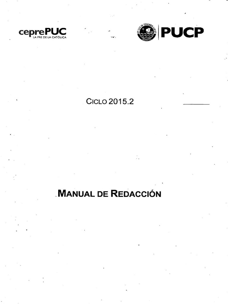 Manual de Redacción CEPREPUC 2015-2 PDF | PDF