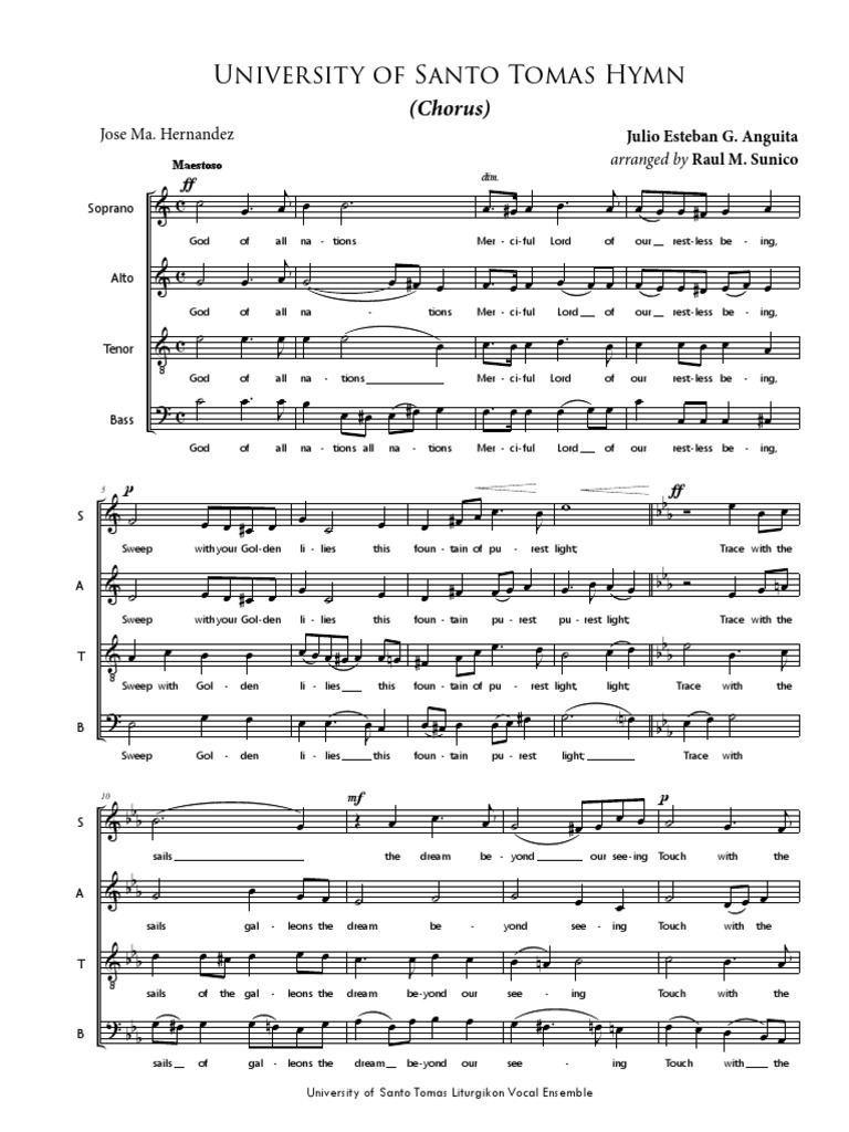 University of Santo Tomas Hymn | PDF