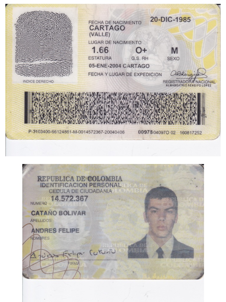 Cedula de Ciudadania | PDF