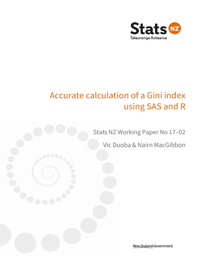 Calc Gini Index Using Sas | PDF | Sas (Software) | Teaching Mathematics