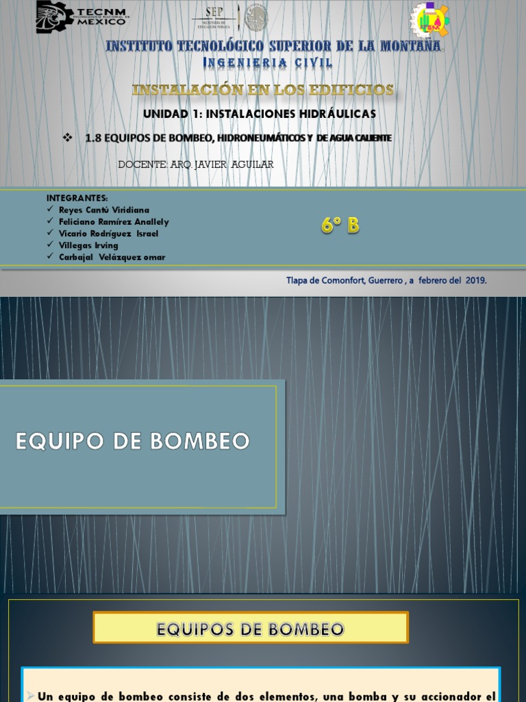 1.8 Equipos de Bombeo | PDF | Bomba | Tanques