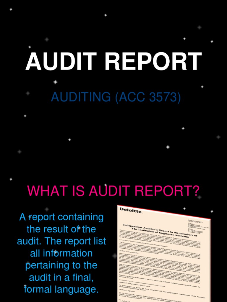 Audit Report Notes | PDF | Auditor's Report | Financial Audit