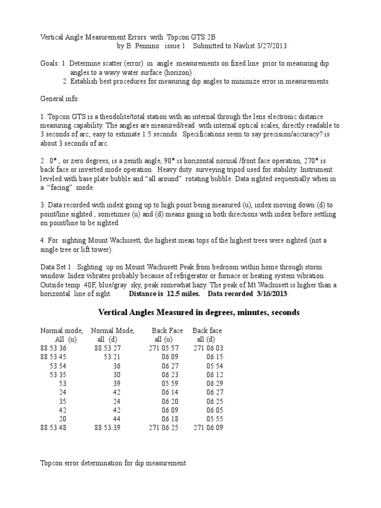 Topcon Vertical Error | PDF | Equipment | Electromagnetic Radiation