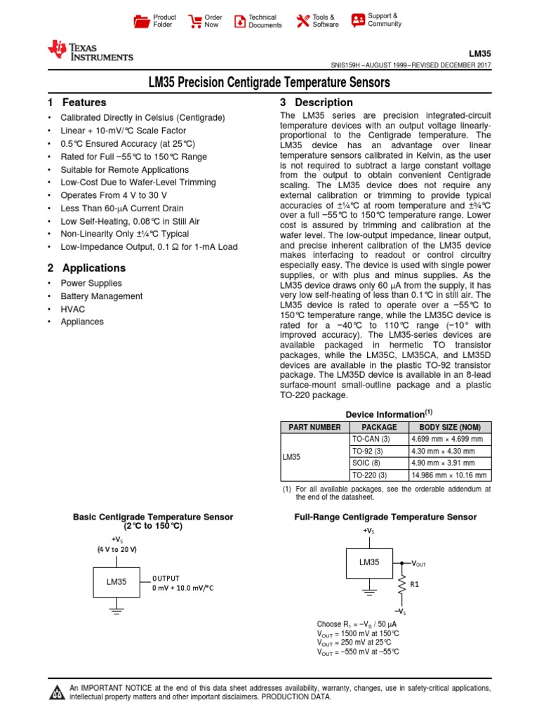 lm35 PDF | PDF | Electrostatic Discharge | Electrical Resistance And Conductance