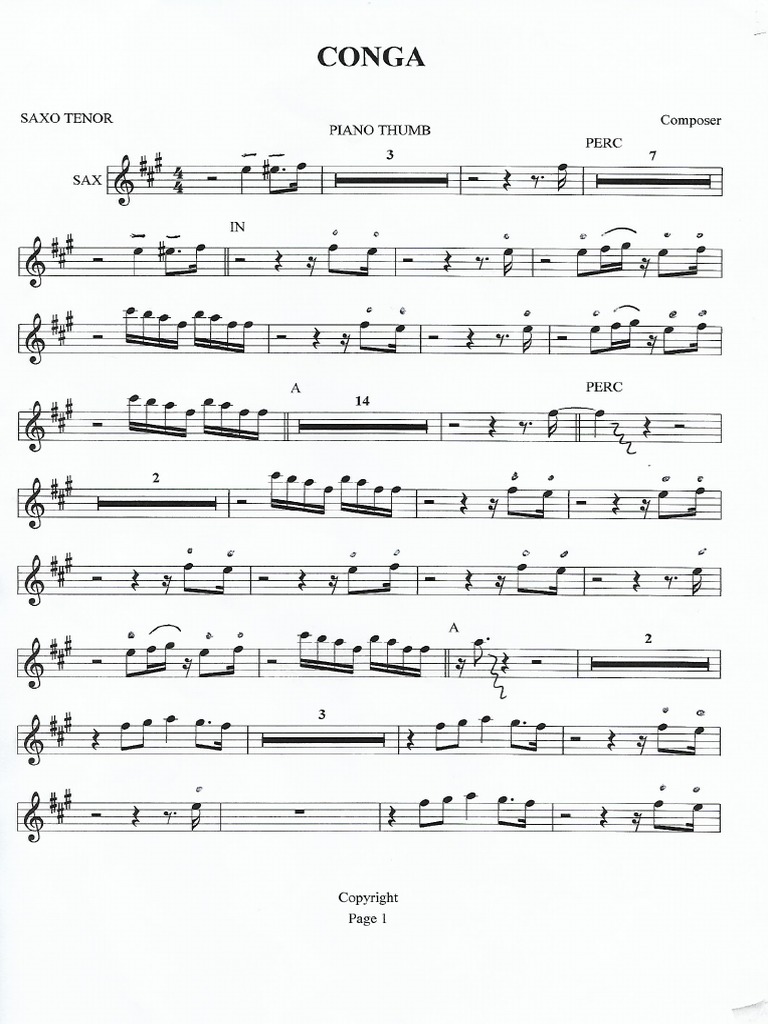 Conga Sax Tenor | PDF