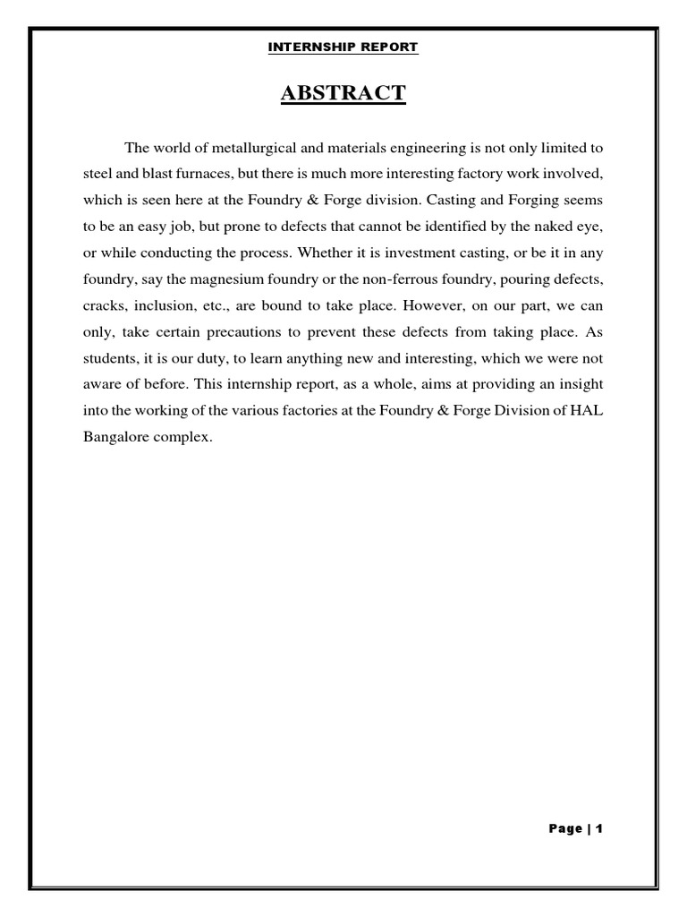 Internship Report | PDF | Metalworking | Business Process