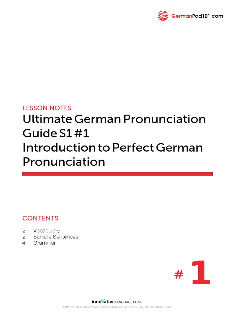 Ultimate German Pronunciation Guide S1 #1 To Perfect German ...