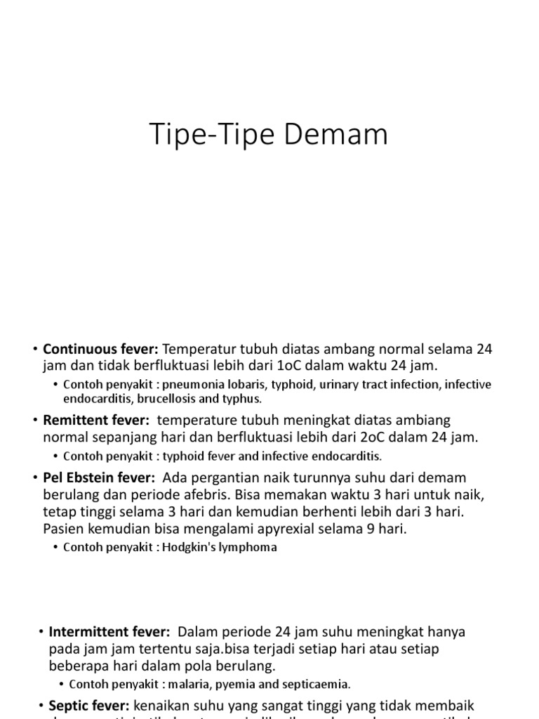 Tipe Tipe Demam | PDF