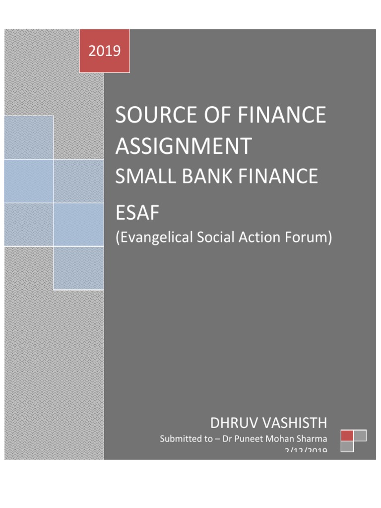 ESAF Small Finance Bank | PDF | Microfinance | Banking