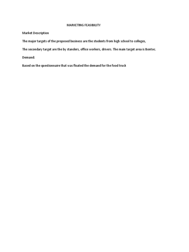 Bontoc Food Truck Market Analysis | PDF | Business