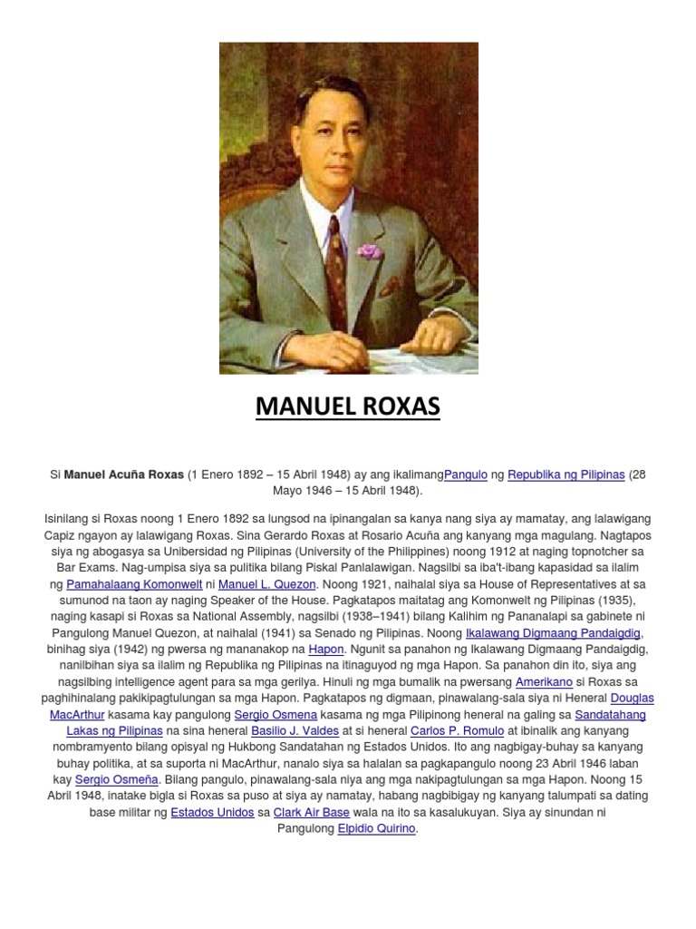 Manuel Roxas | PDF