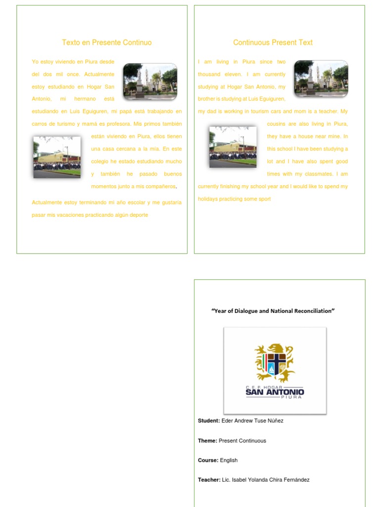 Texto en Presente Continuo | PDF