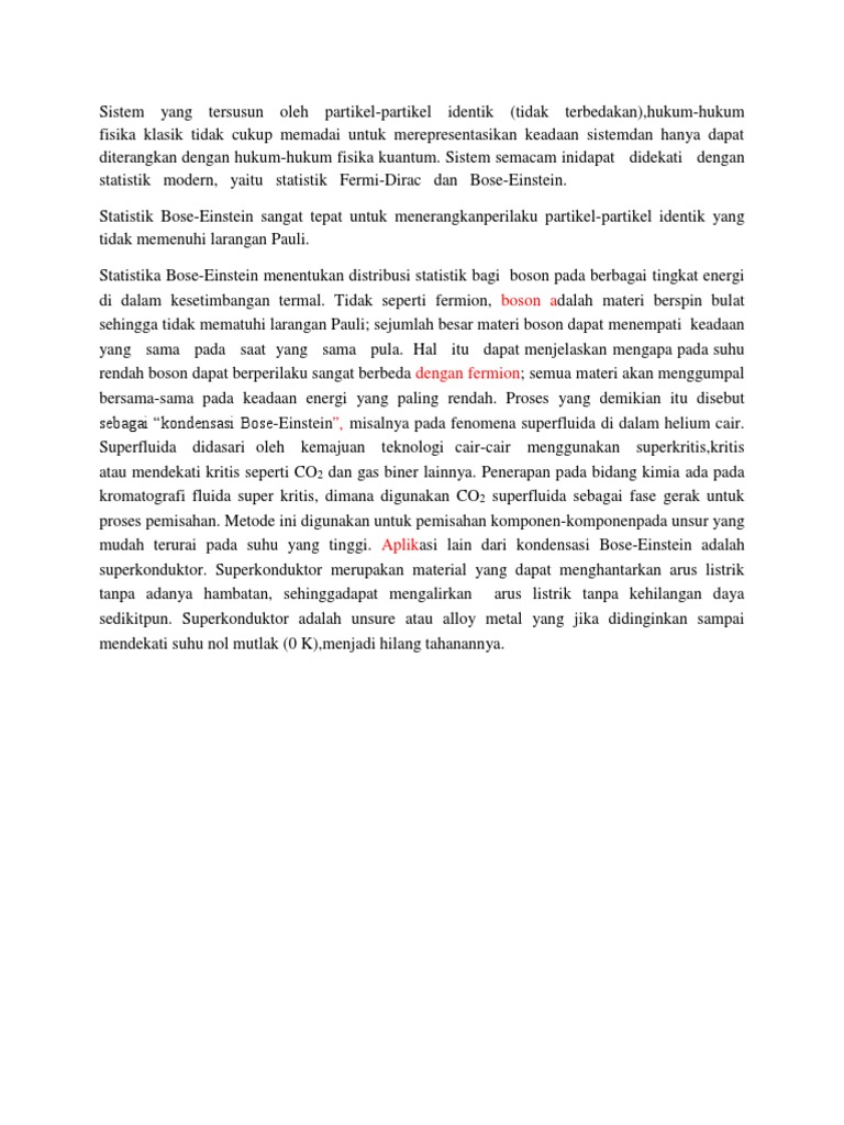 Aplikasi Bose-Einstein | PDF