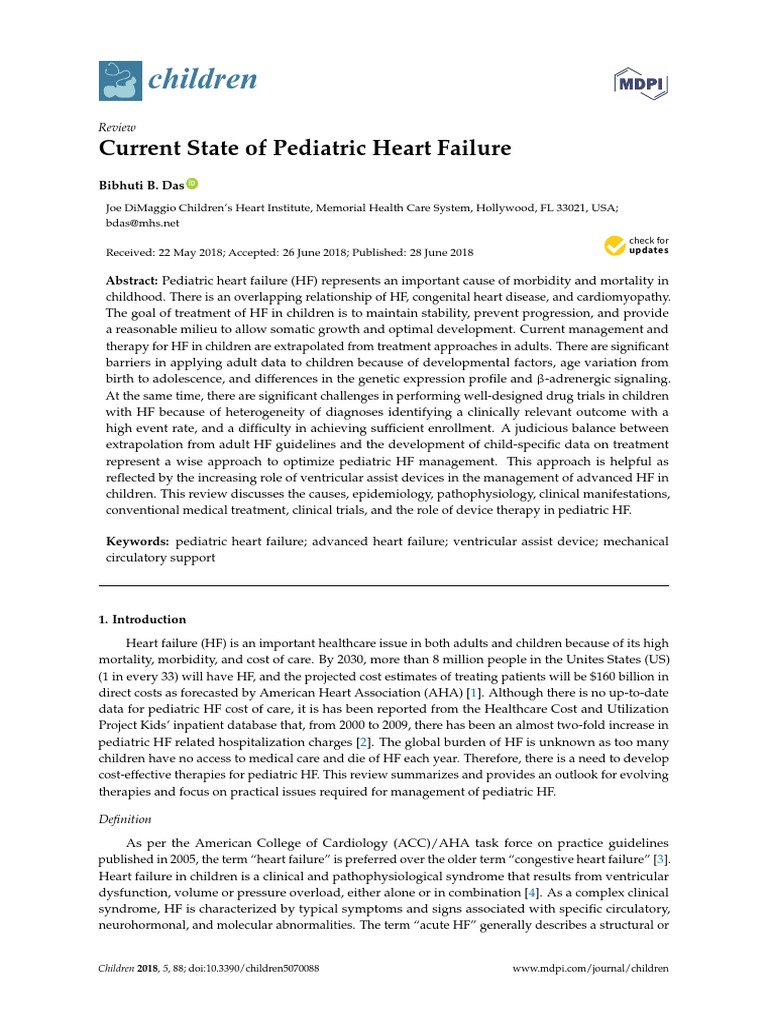 Current State of Pediatric Heart Failure | PDF | Diastole | Heart Failure