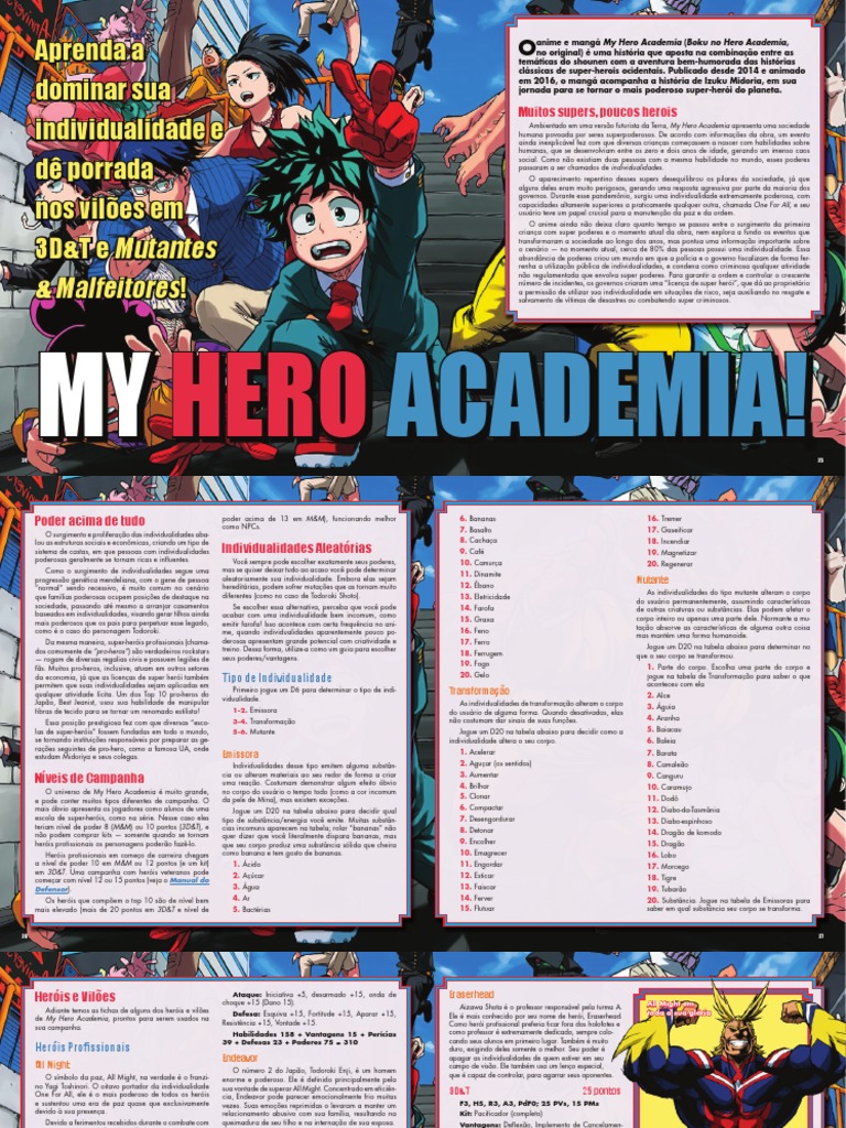 Adaptação - My Hero Academia! | PDF | Mangá | Natureza