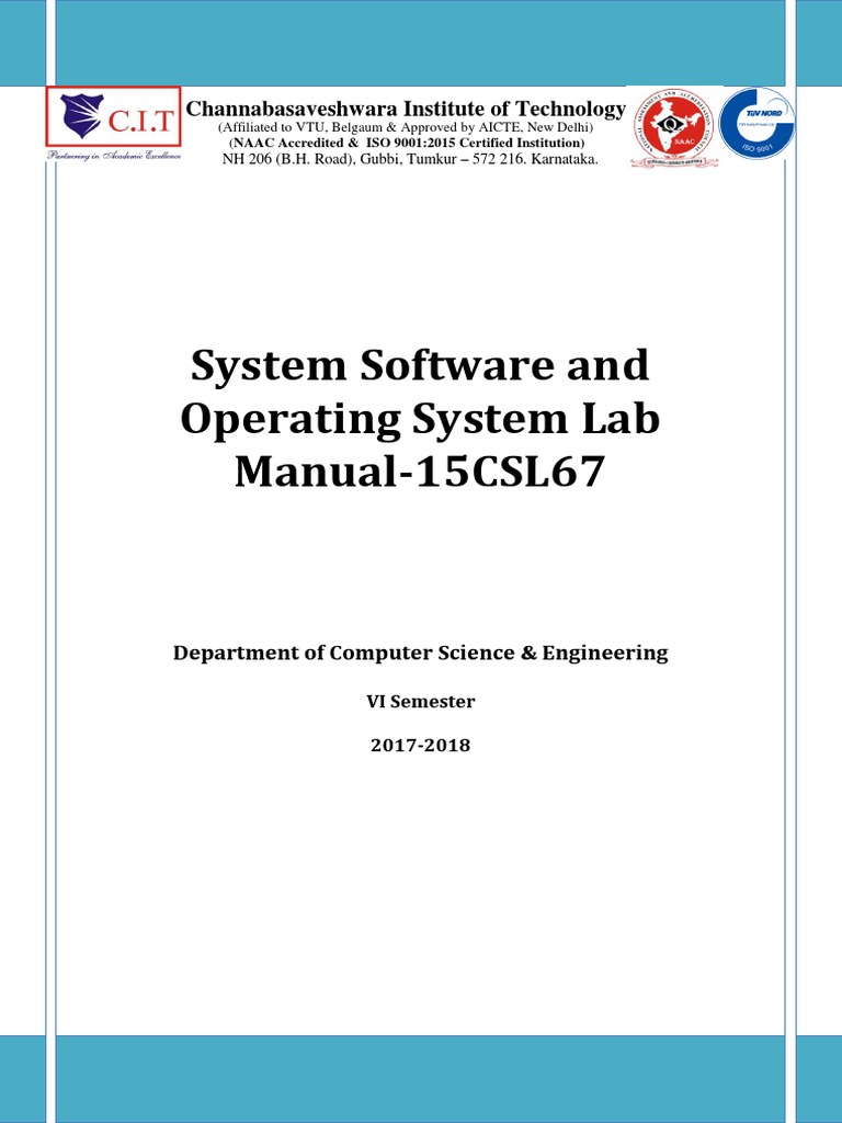 System Software Lab Manual for CSE | PDF | Parsing | Scheduling (Computing)