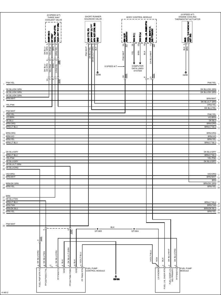 2013 Dodge Ram 1500 Color Schematics Engine Controls 5 7l 5 of 7 | PDF ...