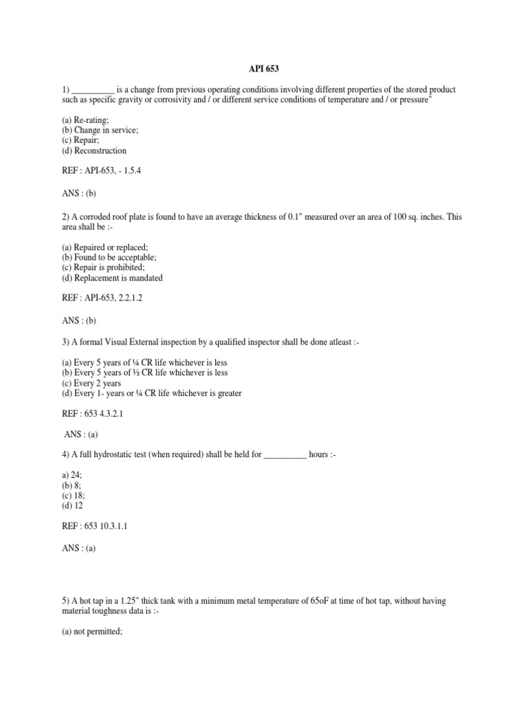 API 653 Calculation | PDF | Corrosion | Welding