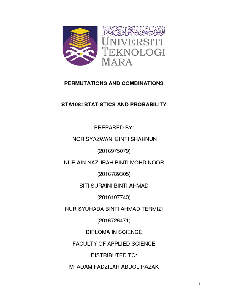 Group Project 2 Sta108 DAH SIAP Edit | PDF | Probability Distribution ...