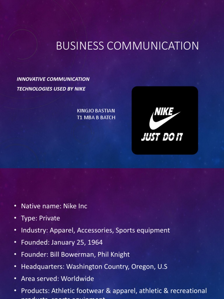 Nike's Innovative Communication Strategies | PDF