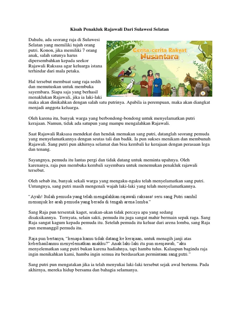 Kisah Penakluk Rajawali Dari Sulawesi Selatan | PDF