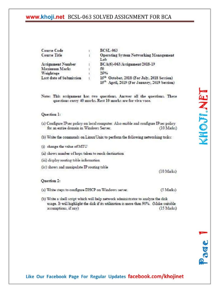 BCSL-063 Solved Assignment 2018-19 | PDF BCSL-063 Solved Assignment 2018-19 | PDF