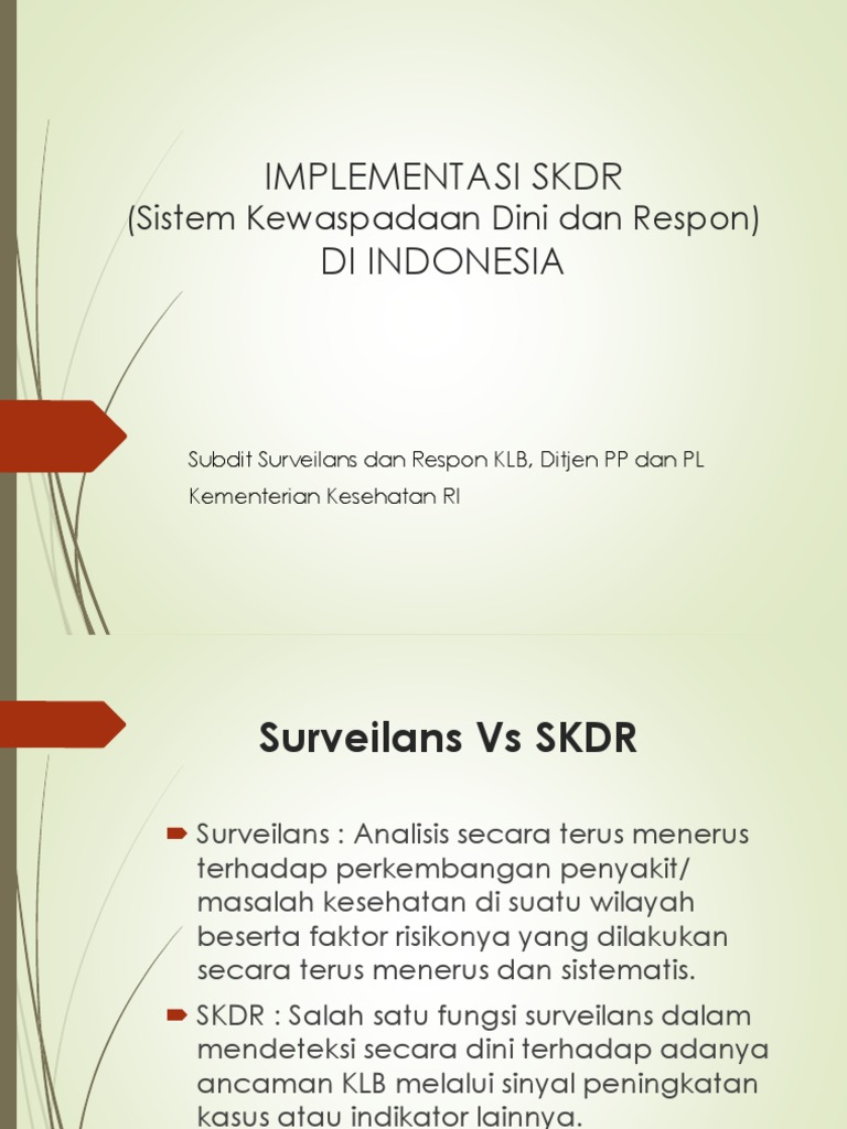 04 - Implementasi SKDR Di Indonesia | PDF