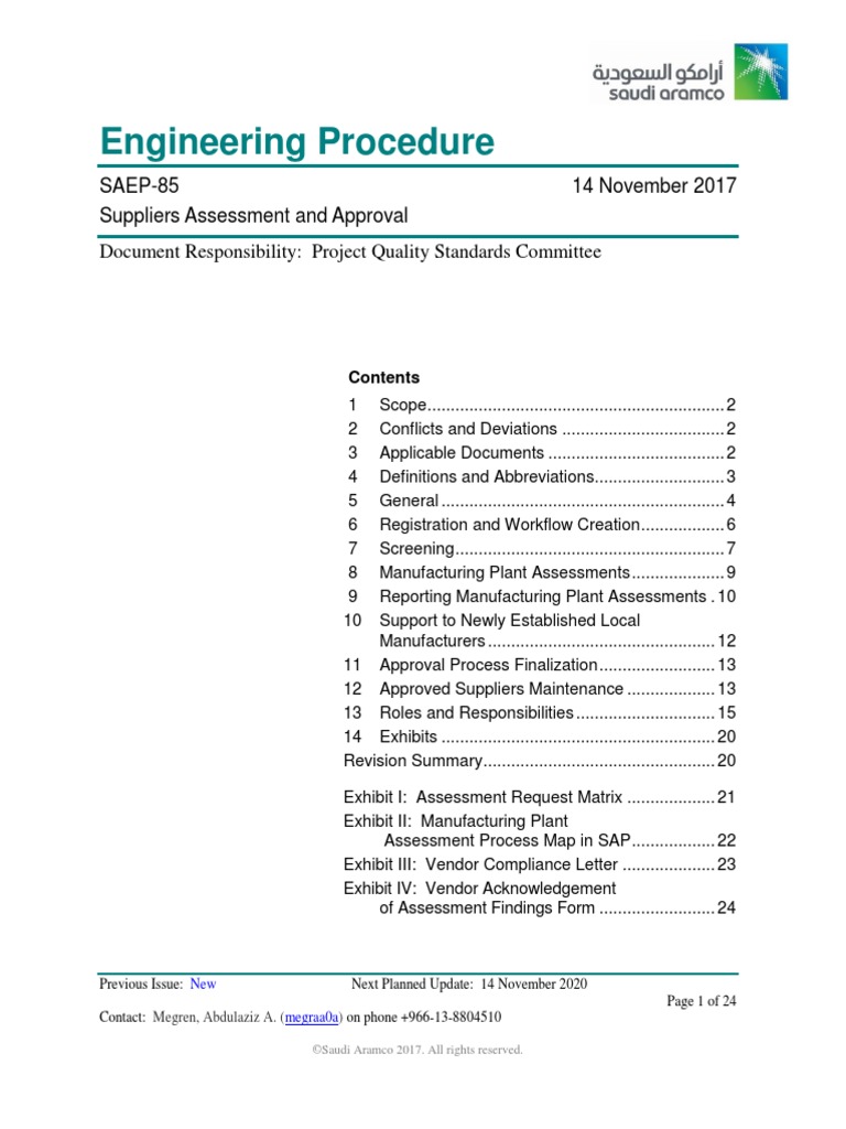 Saep 85 | PDF | Iso 9000 | Quality Management System