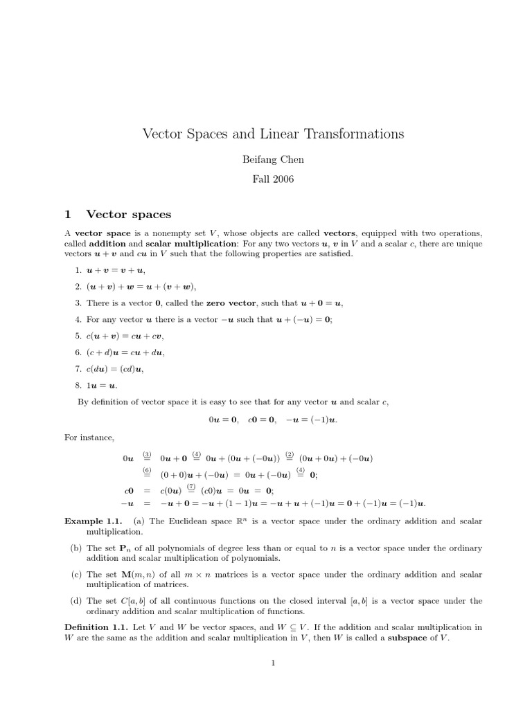 Week7 9 PDF | PDF | Basis (Linear Algebra) | Linear Subspace