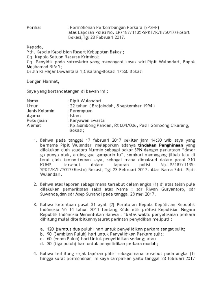 Contoh SP2PH PDF | PDF