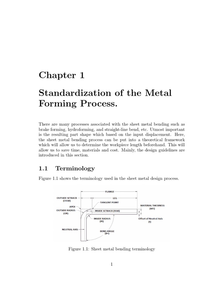 Standardization of The Metal Forming Process.: 1.1 Terminology ...