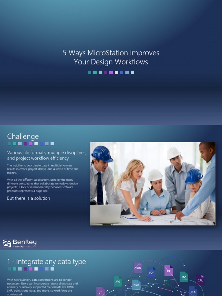 MicroStation Improving Your Design Workflows PDF | PDF | 3 D Modeling ...