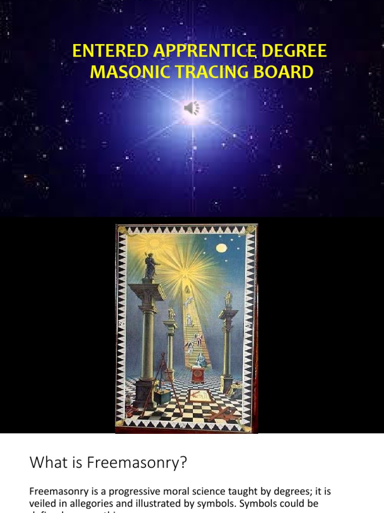 Esoteric Meaning of 1st Degree Masonic Tracing Board | Allegory ...