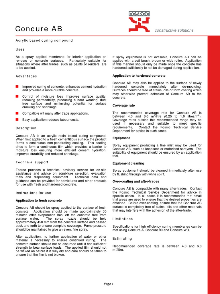 Concure Ab | Download Free PDF | Paint | Concrete