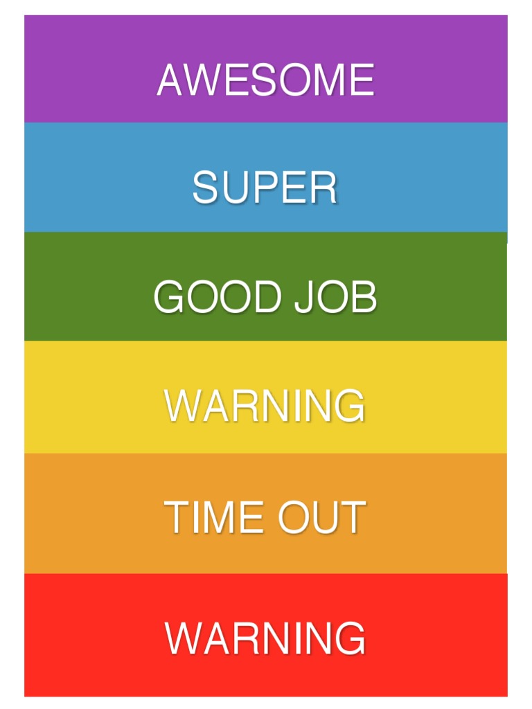 Awesome Super Good Job Warning Time Out Warning | PDF