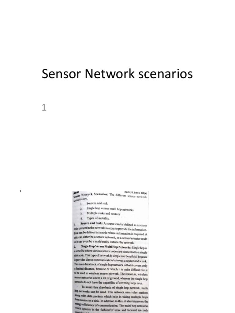 22-01-2019 Sensor Network Scenarios | PDF