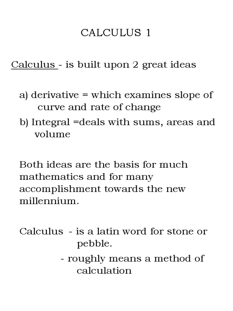 Calculus Lecture | PDF | Continuous Function | Fraction (Mathematics)