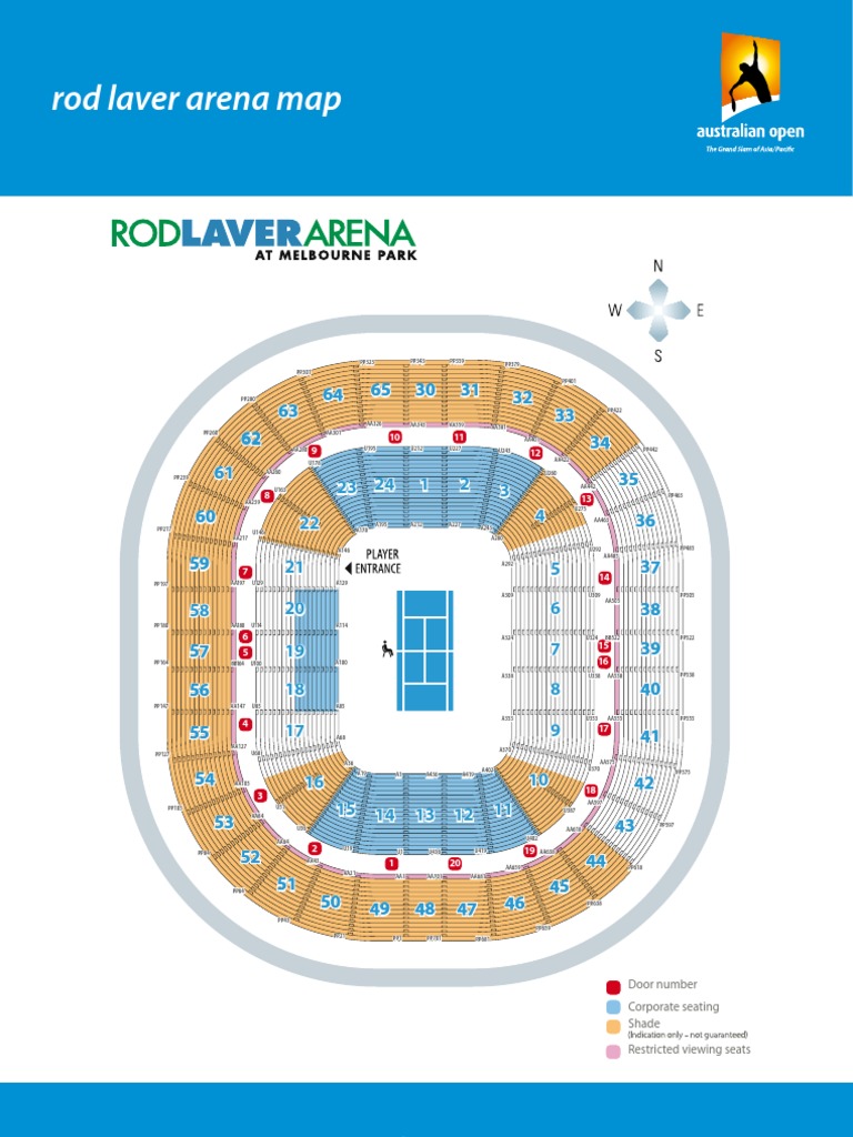 Rod Laver Arena Seating Map PDF | PDF