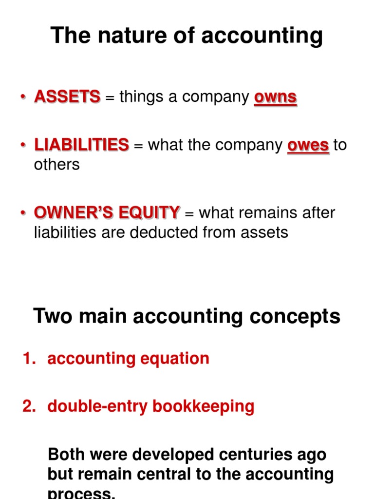The Nature of Accounting: Things A Company | PDF | Equity (Finance ...