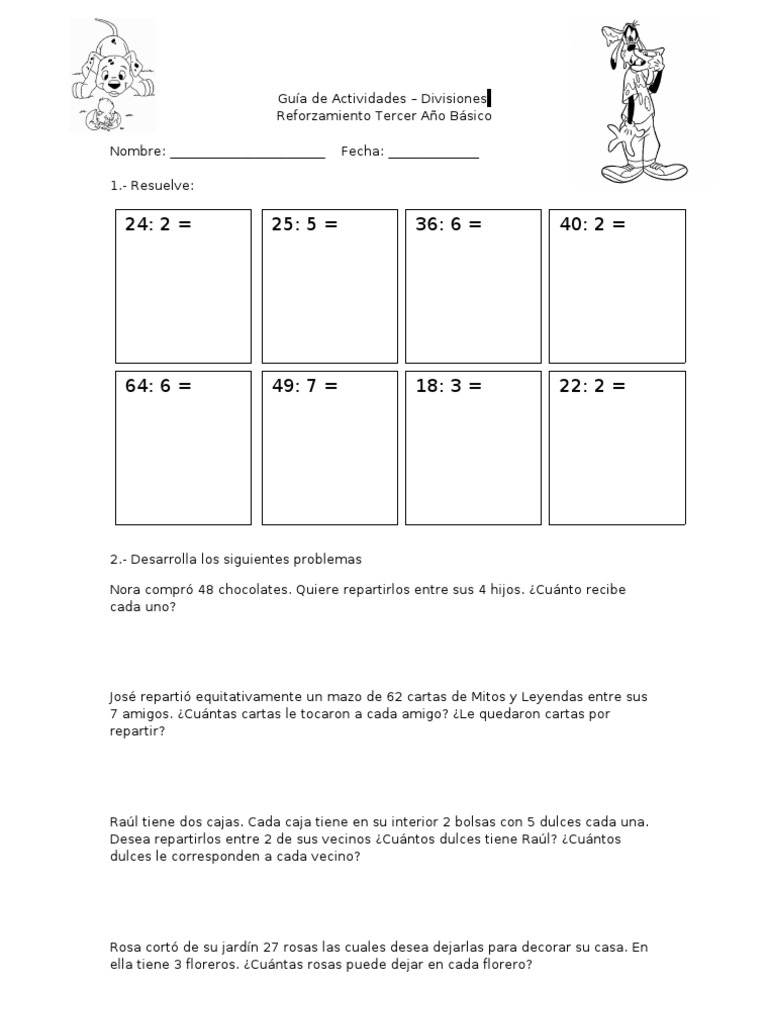 Guia Divisiones Tercero | PDF